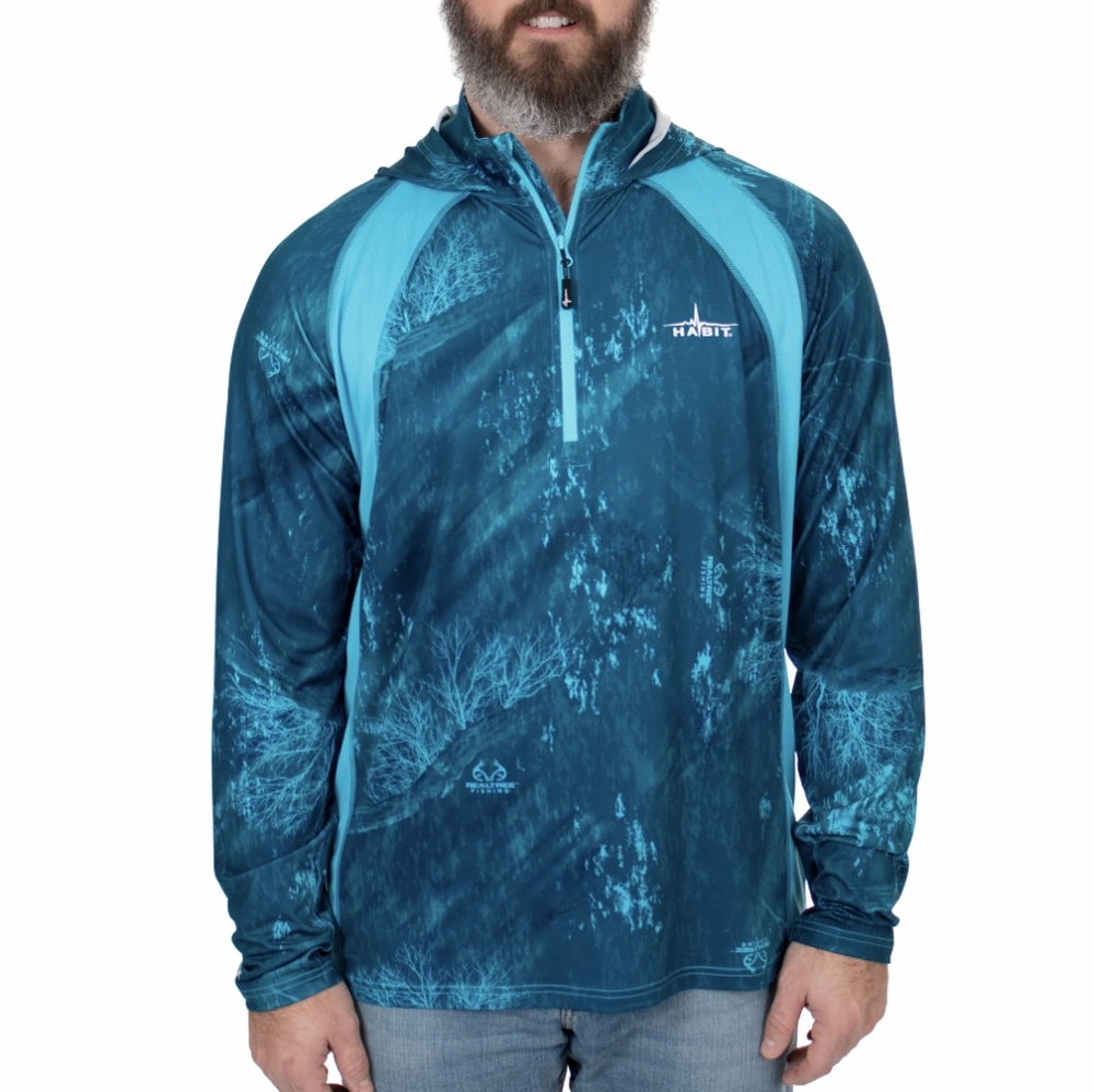 Habit Outdoors Realtree Hooded 1/4 Zip Performance La… - Gem